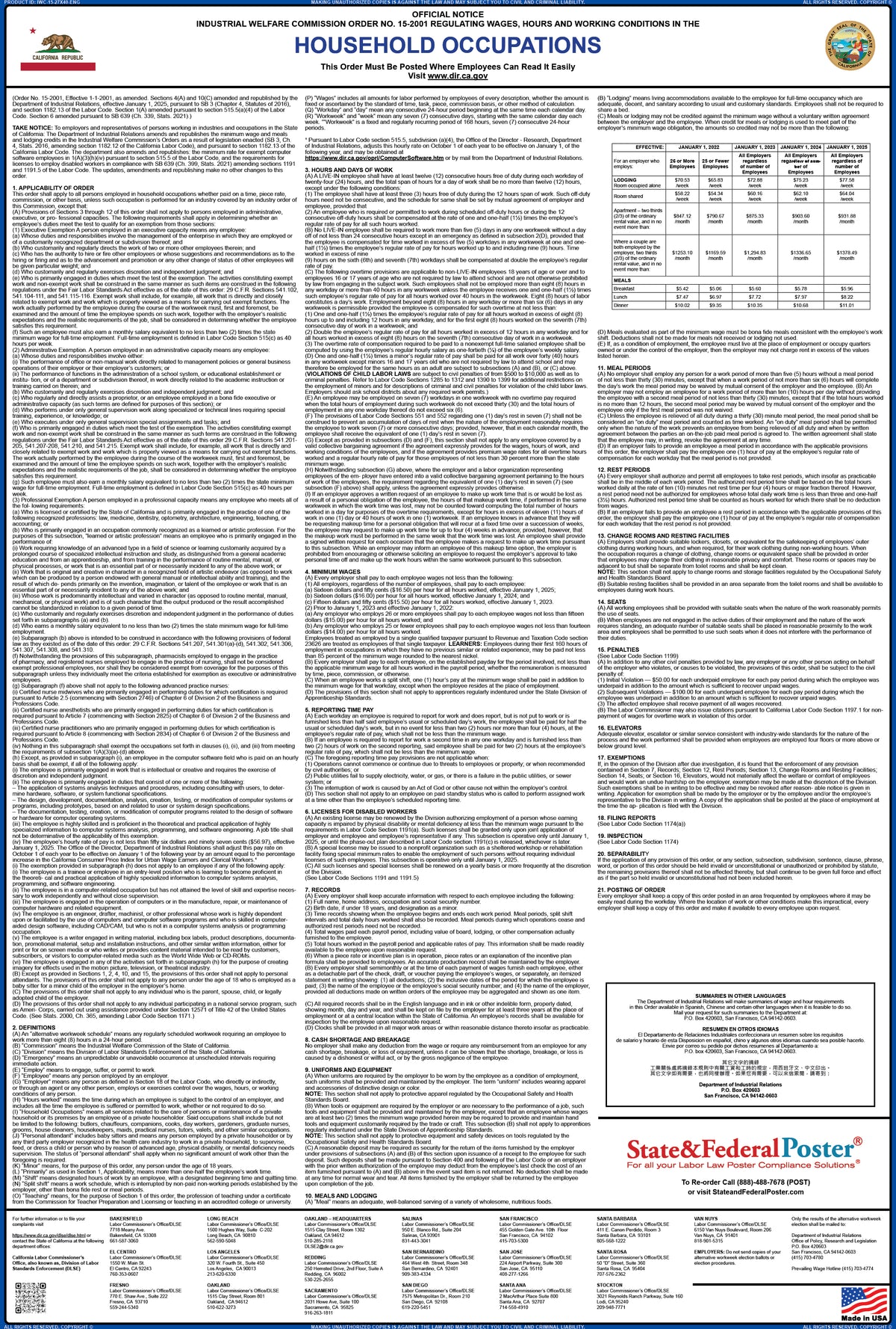 2026 - IWC 15 - Household Occupations — State and Federal Poster