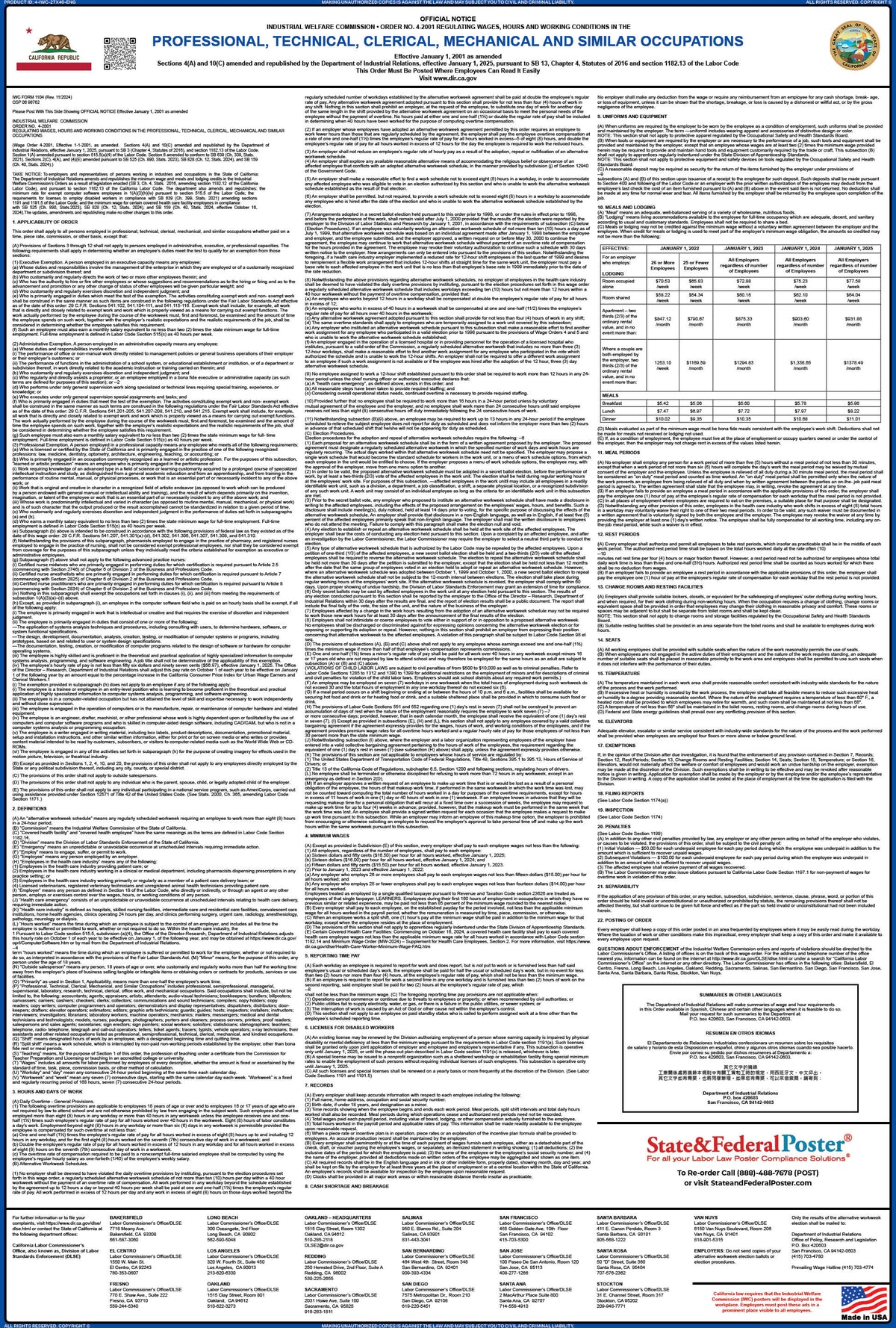 PREORDER 2026 - IWC 04 - Professional, Technical, Clerical, Mechanical ...