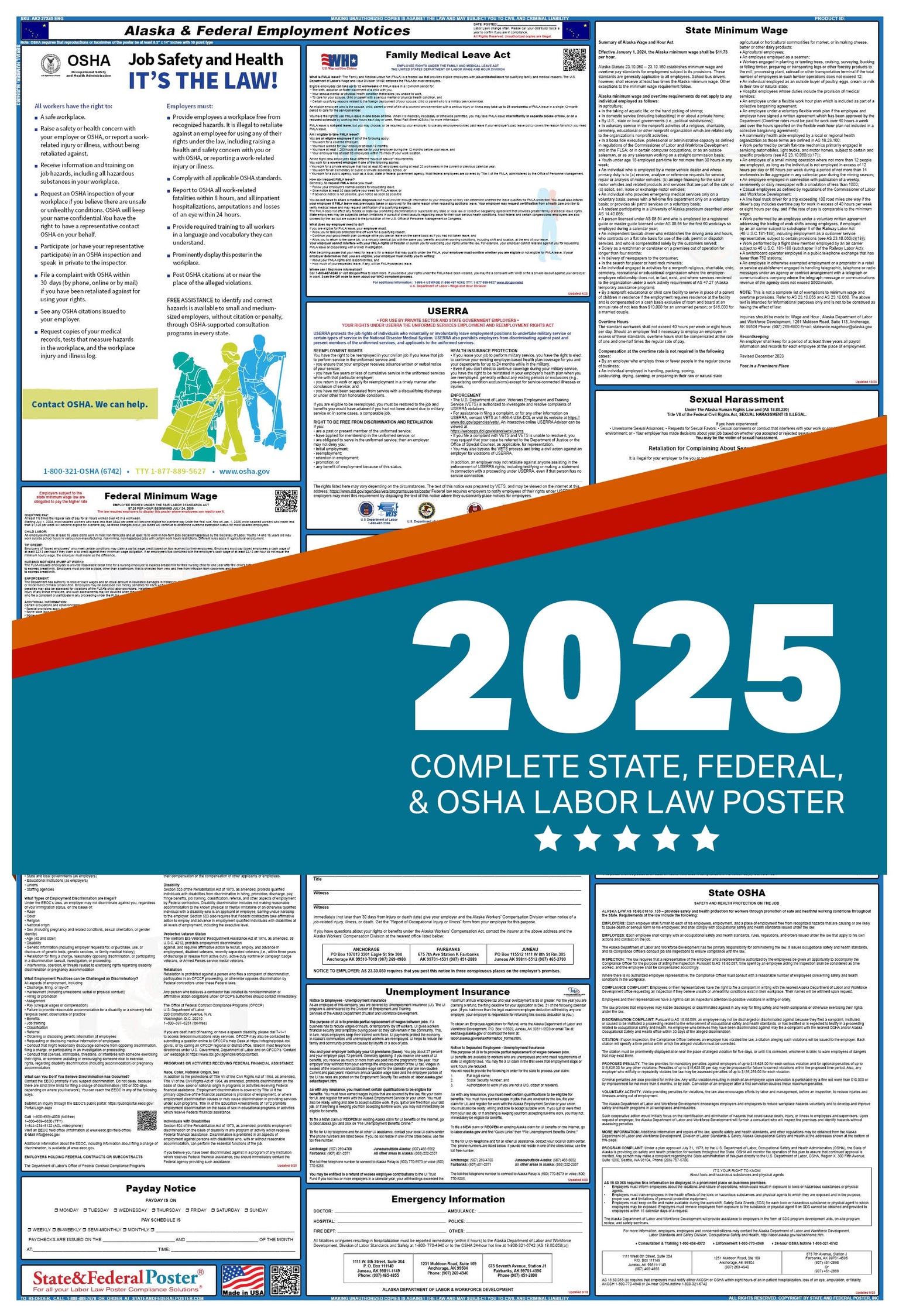 2025 Digital Labor Law Posters — State and Federal Poster
