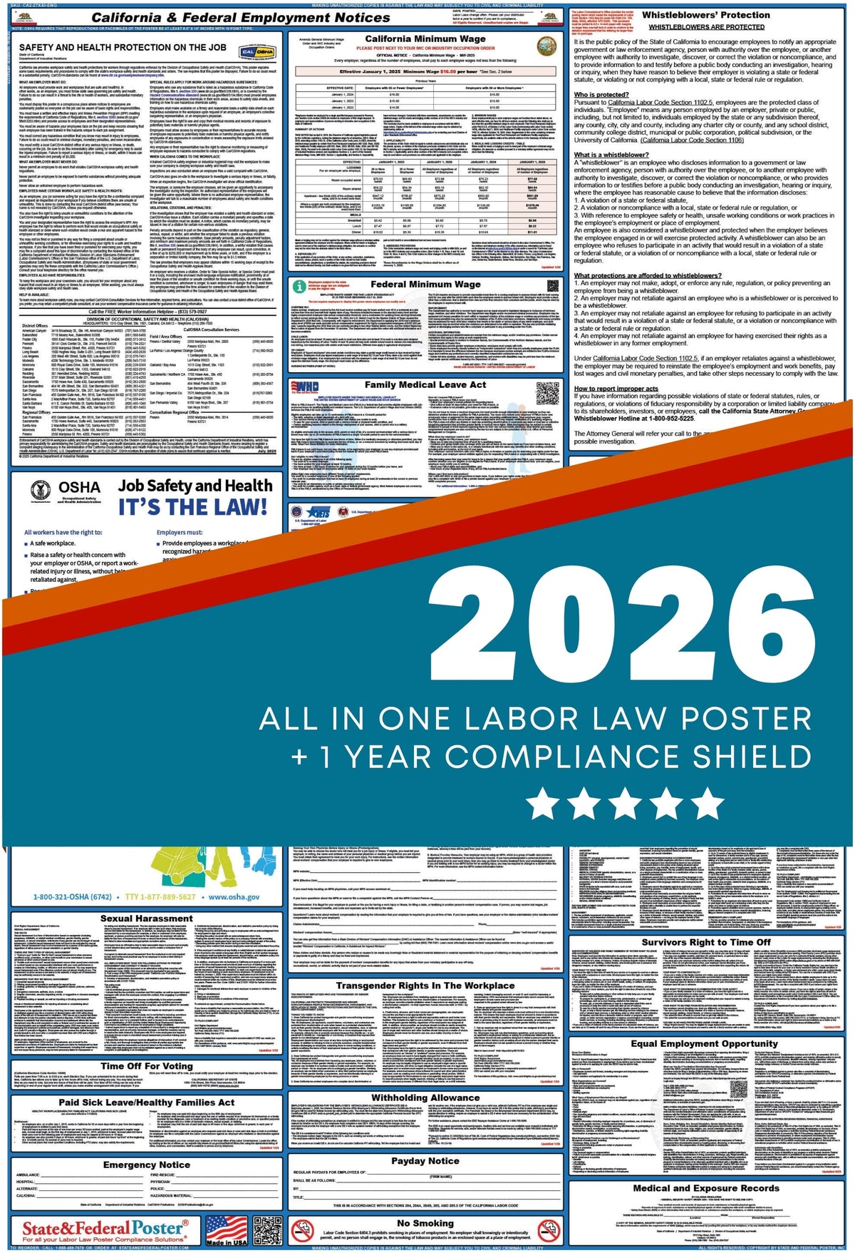 2026 State & Federal Poster + 1 Year Compliance Shield Plan — State and ...