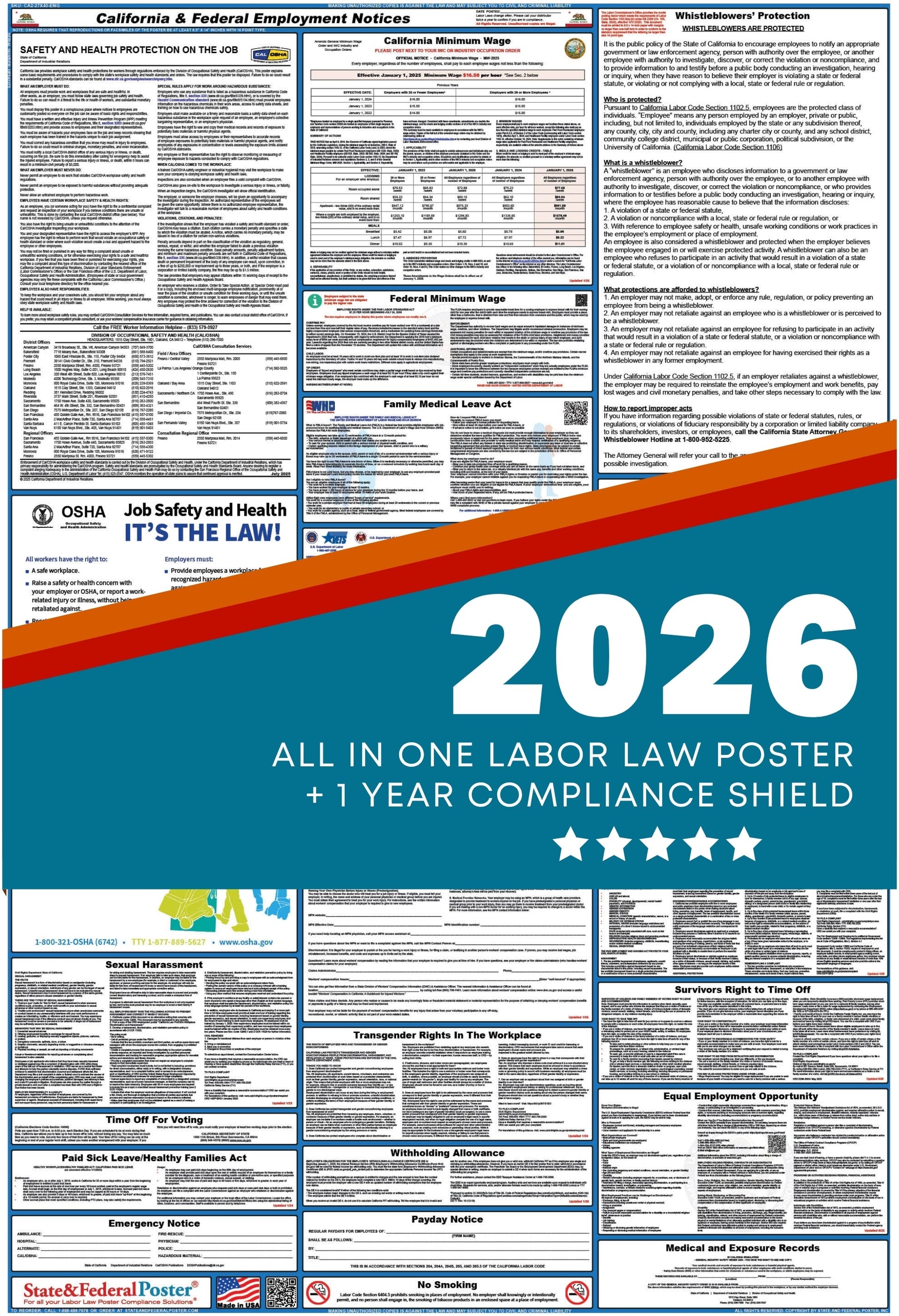 2026 State & Federal Poster + 1 Year Compliance Shield Plan — State and ...
