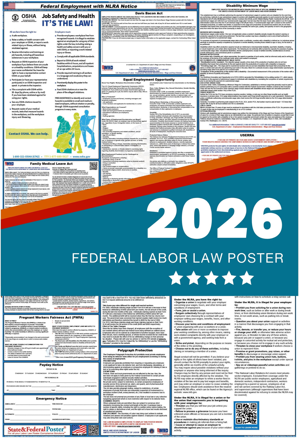 2026 Digital Labor Law Posters — State and Federal Poster
