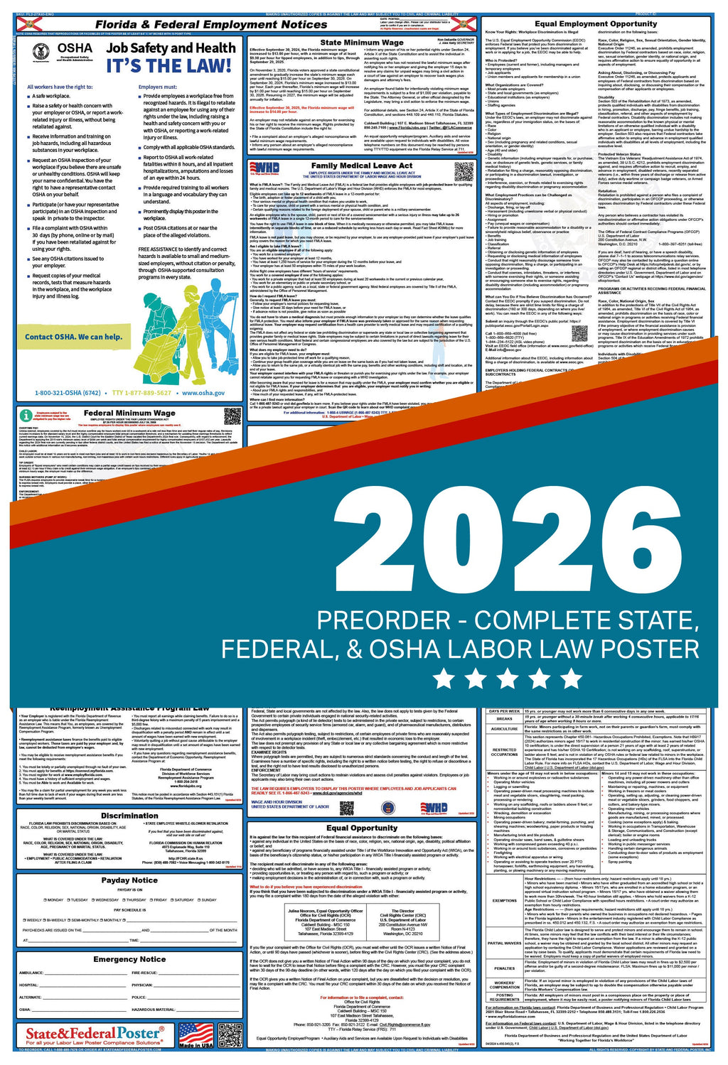 2026 Digital Labor Law Posters — State and Federal Poster