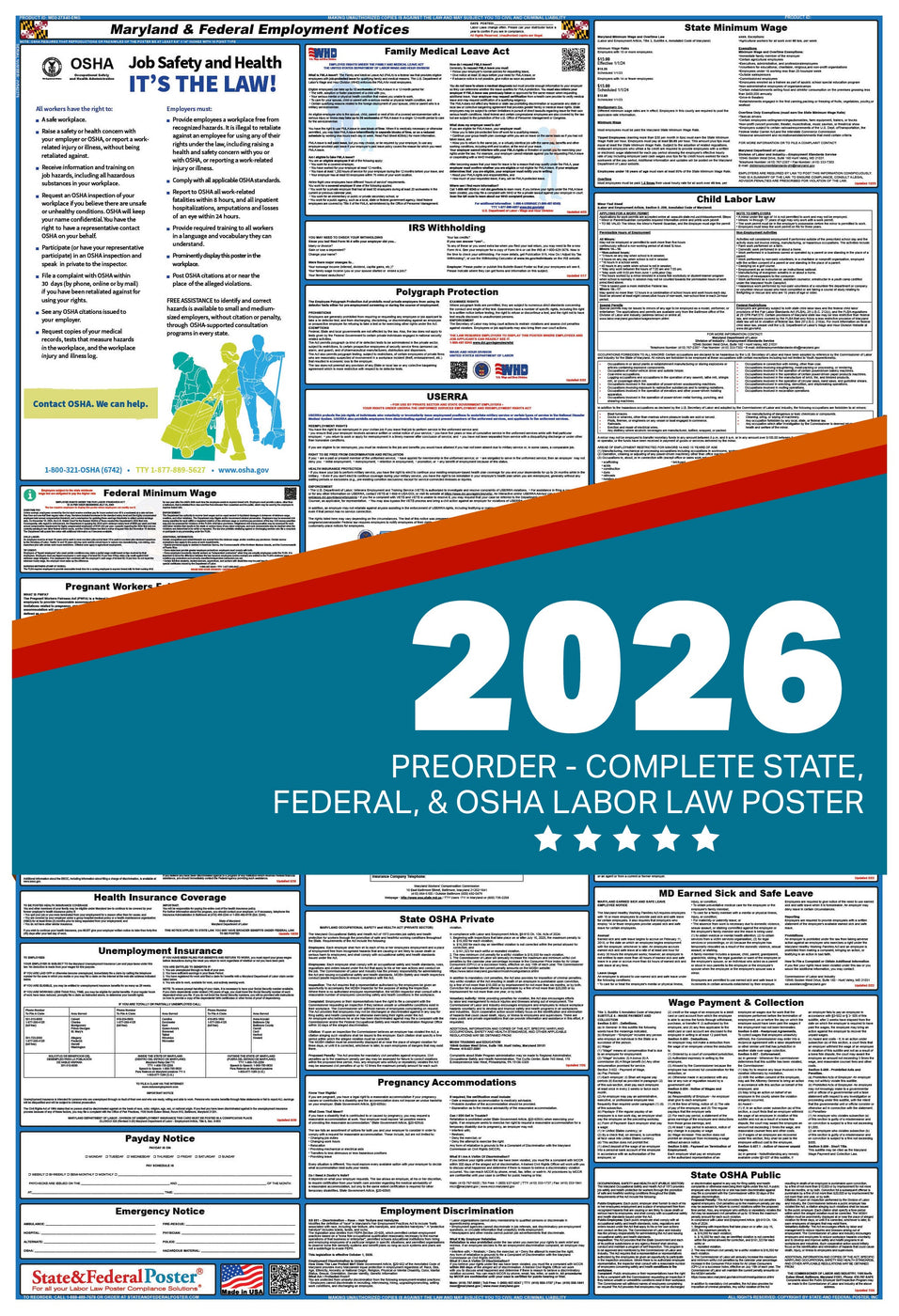 PREORDER - Digital Maryland Labor Law Poster 2026 — State and Federal ...