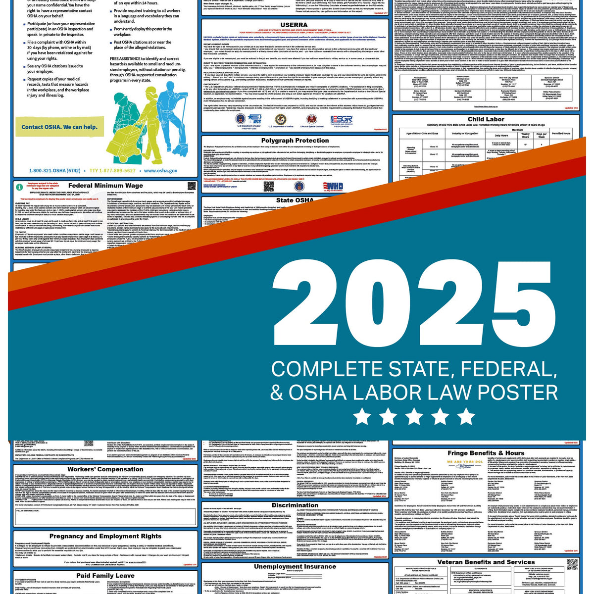 New York Digital Labor Law Poster 2025 — State and Federal Poster