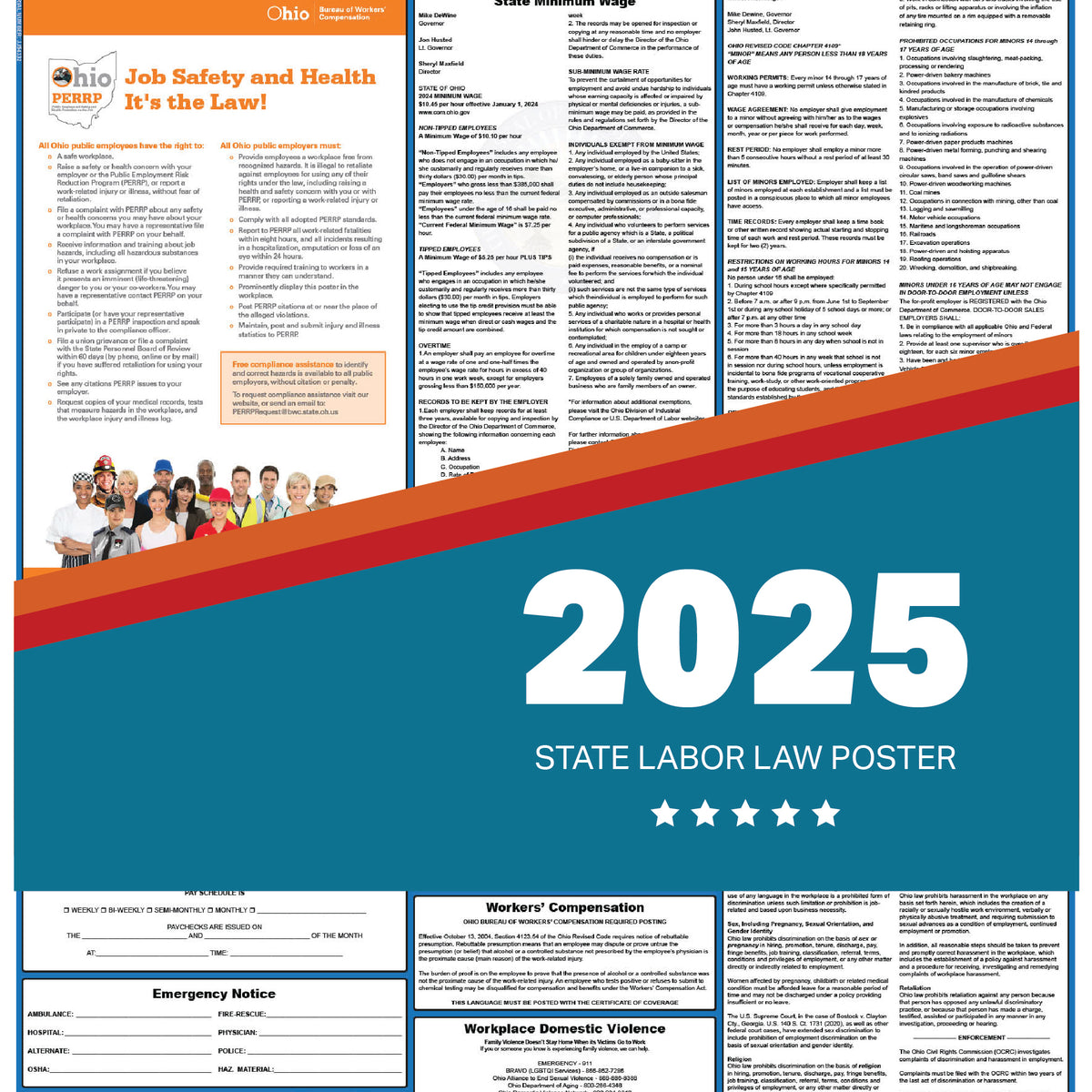 Ohio State Labor Law Poster 2025 — State and Federal Poster