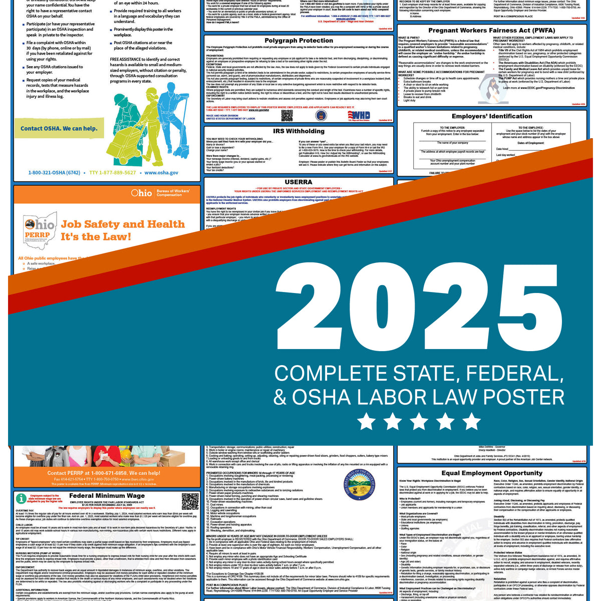 Ohio Labor Law Poster 2025 — State and Federal Poster