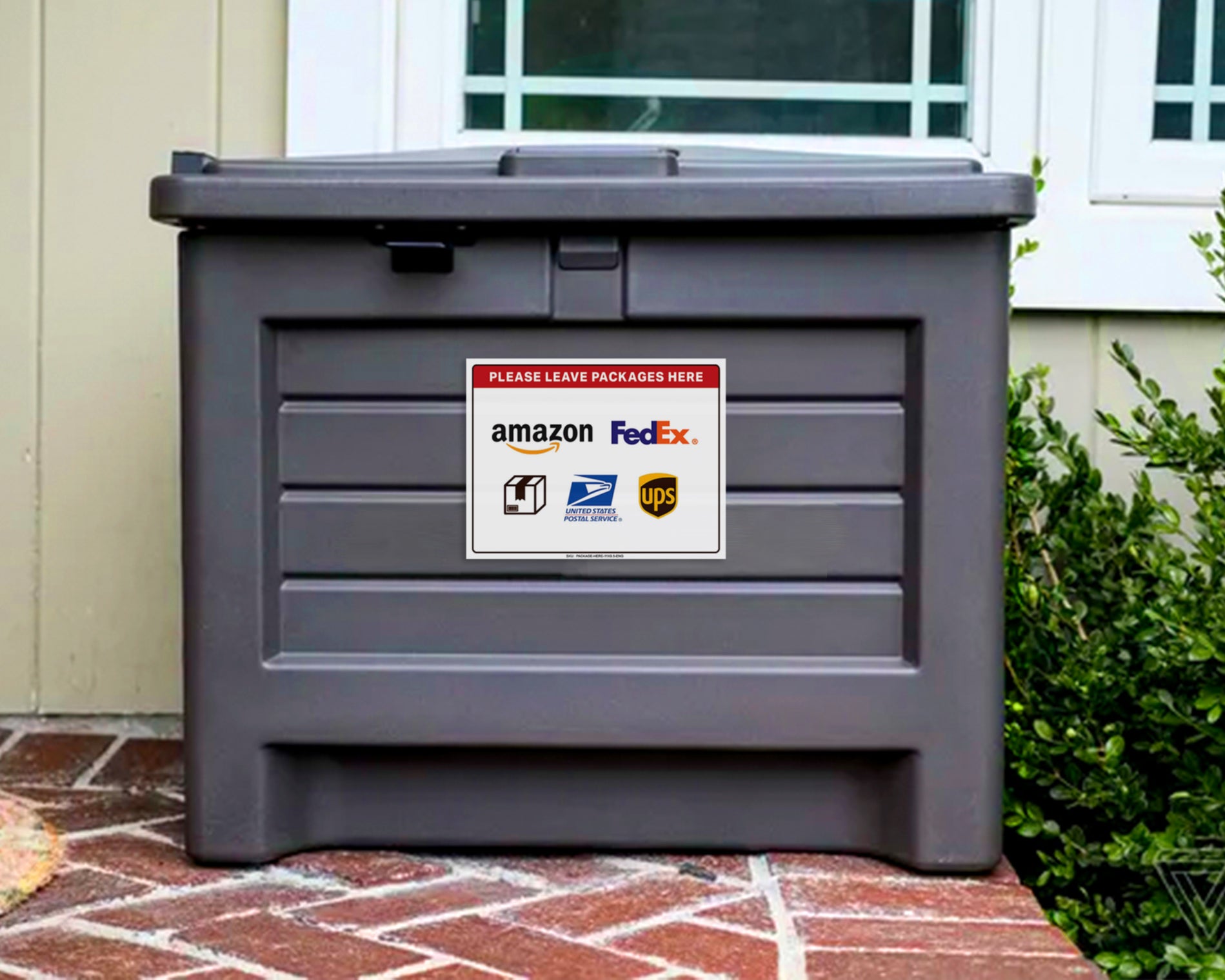 Please Place Package Here Poster Sign — State and Federal Poster