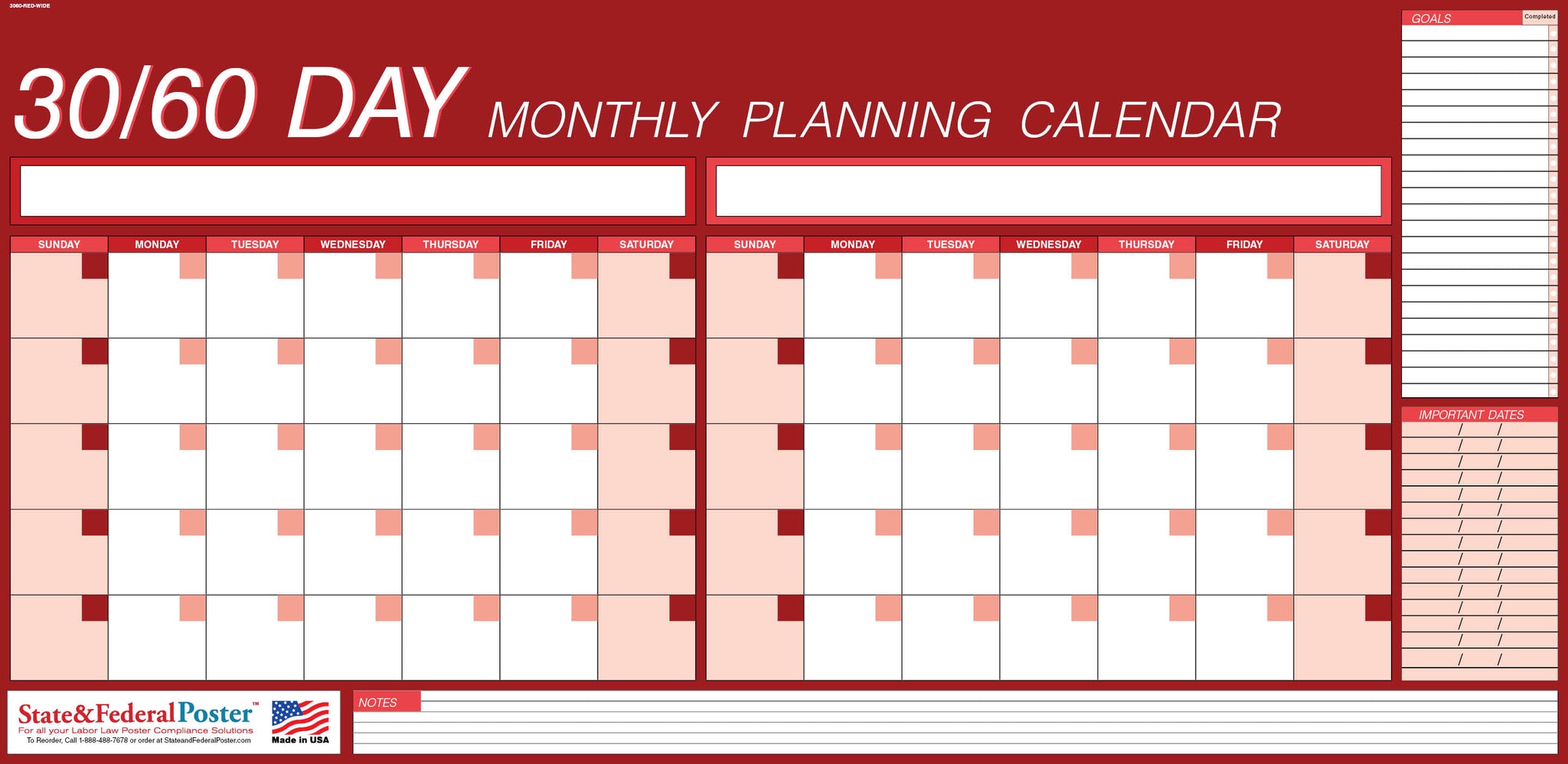 2024 Calendars — State and Federal Poster