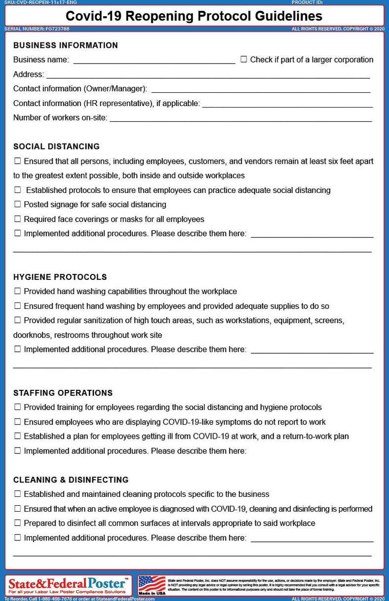 State and Federal Poster, Inc. Compliant Labor Law Posters