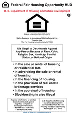Federal Fair Housing Poster — State and Federal Poster