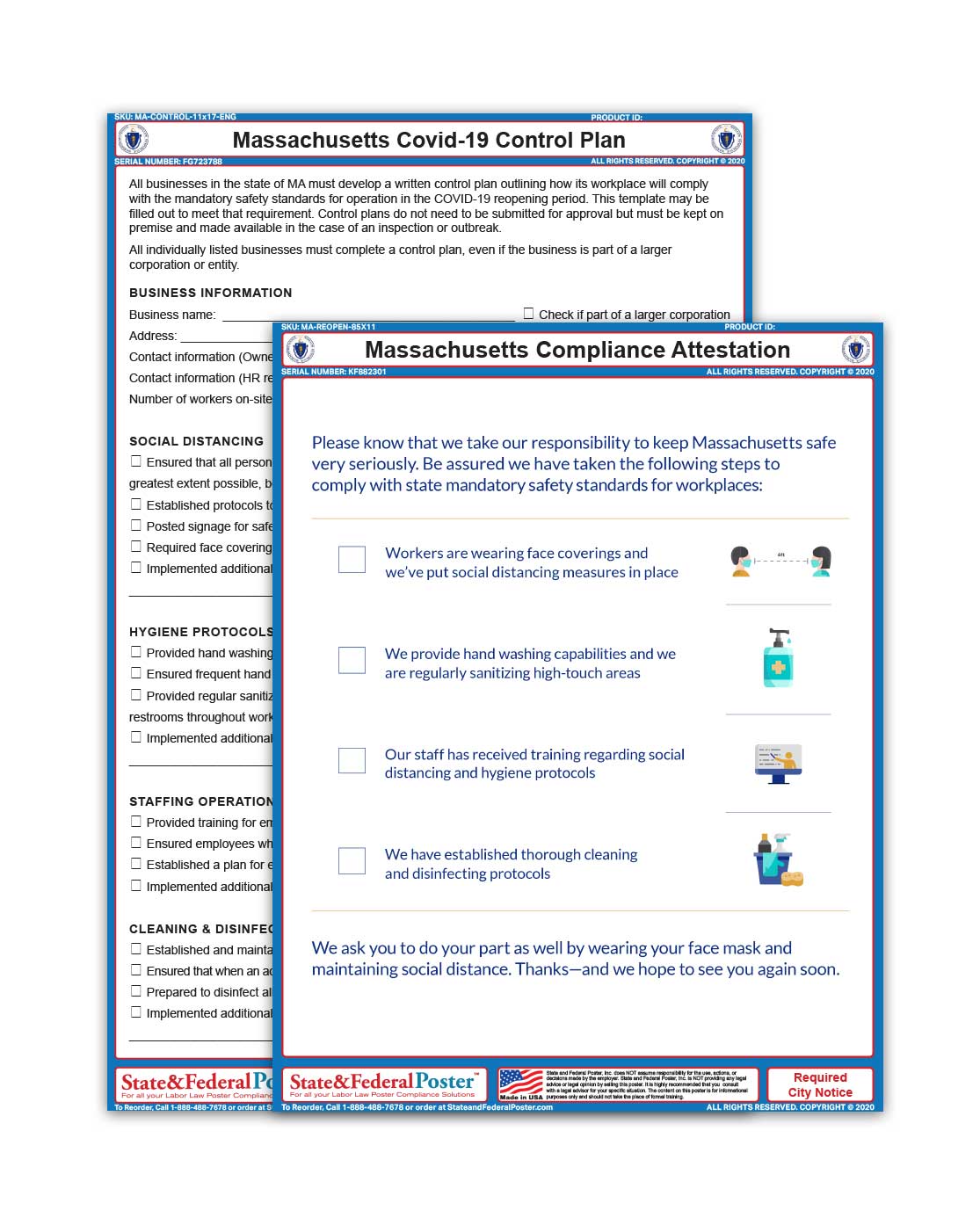 Massachusetts Control Plan Attestation Set (2 Posters) — State and ...