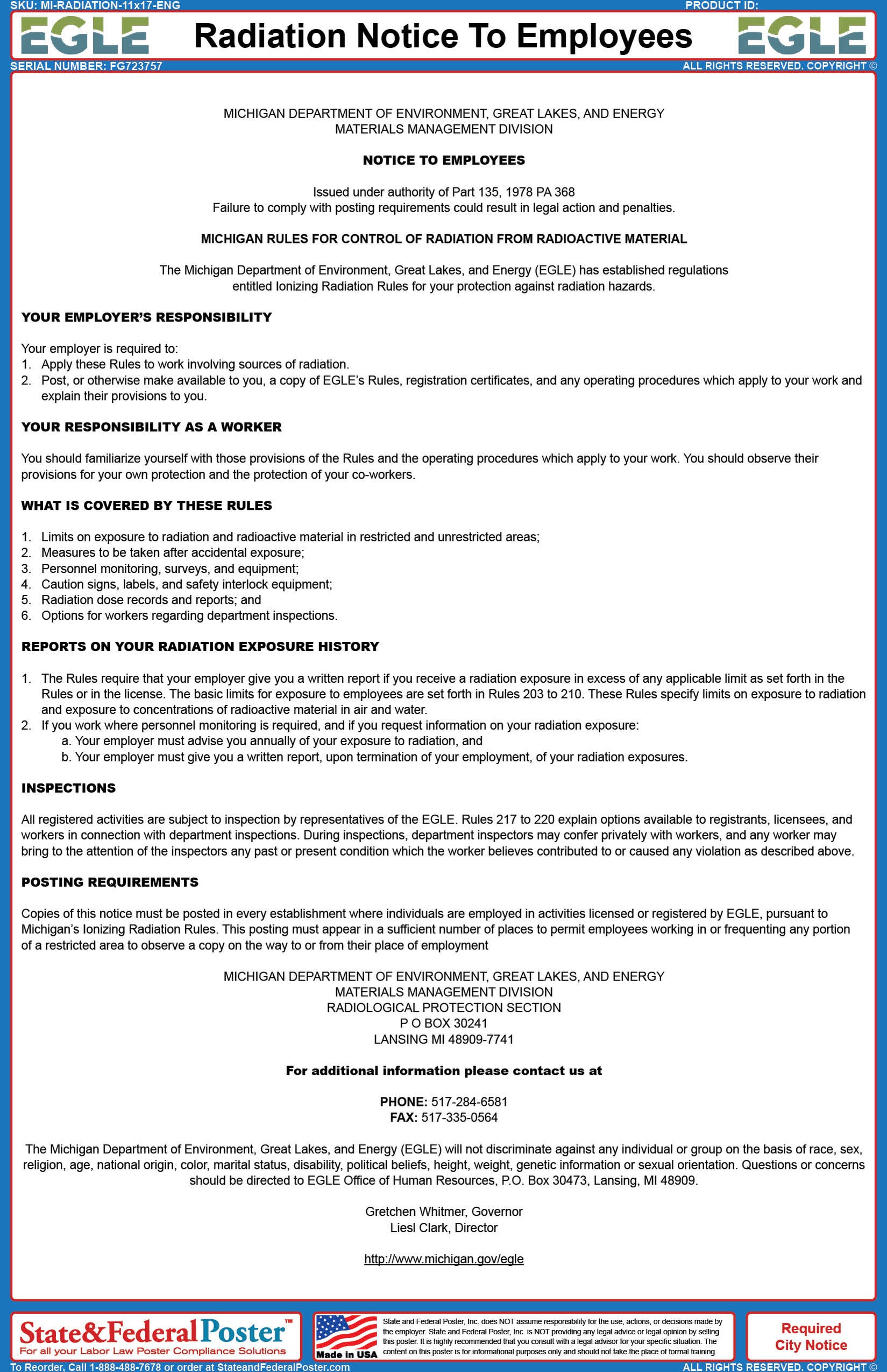 Michigan Rules For Control of Radiation From Radioactive Material ...