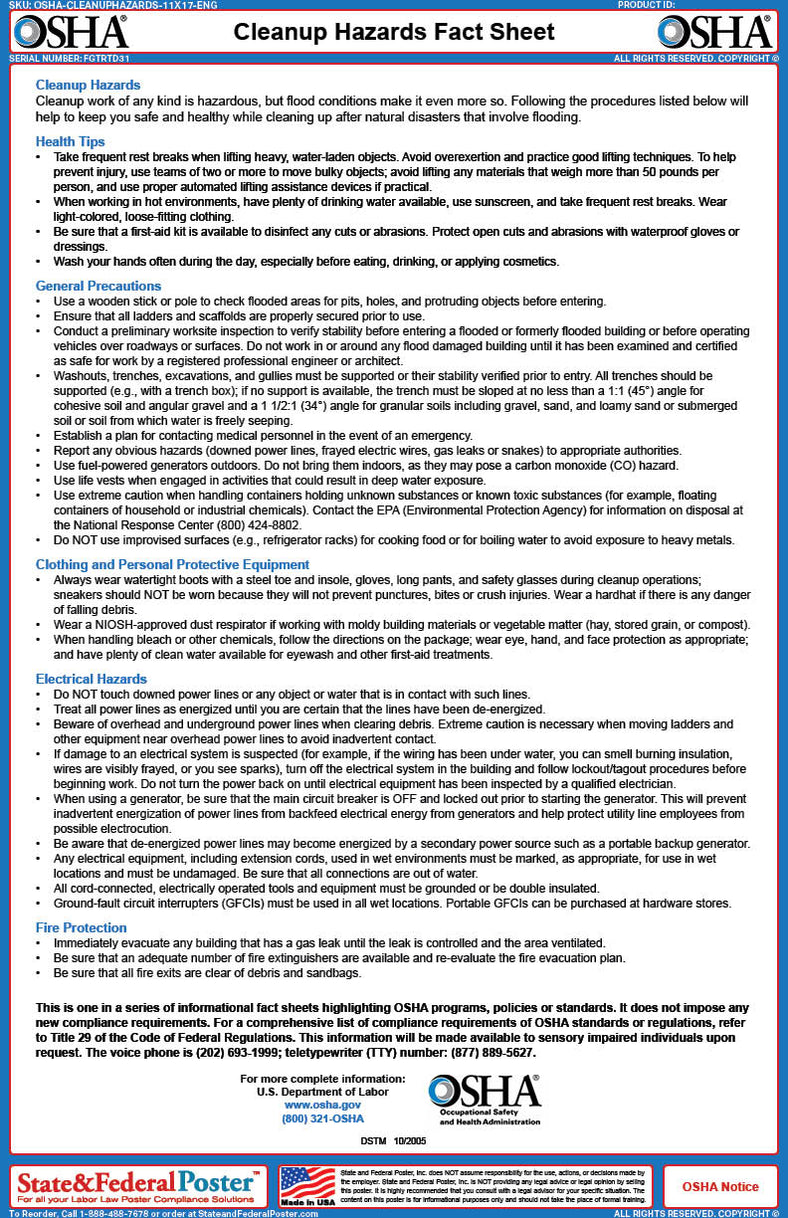 OSHA — State and Federal Poster