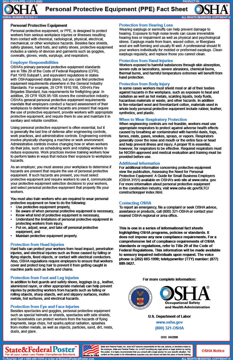 OSHA — State and Federal Poster