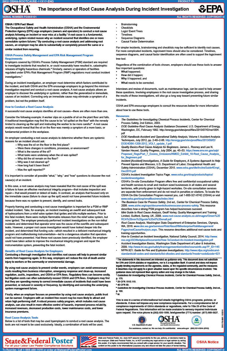 OSHA Importance of Root Cause Analysis During Incident Investigation F ...