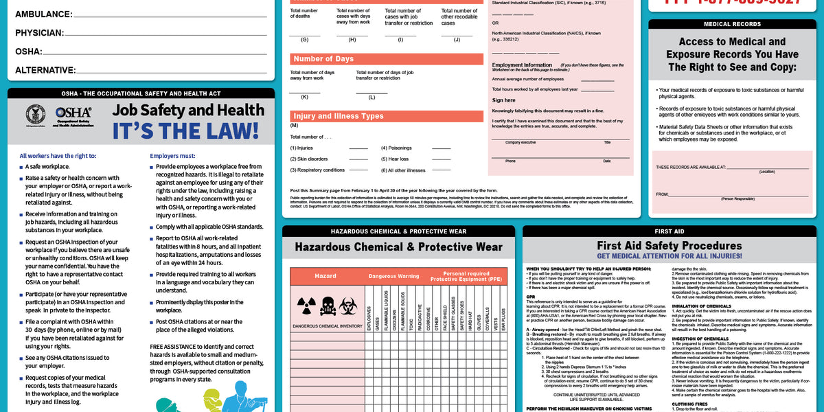 OSHA Safety Assurance Poster — State and Federal Poster