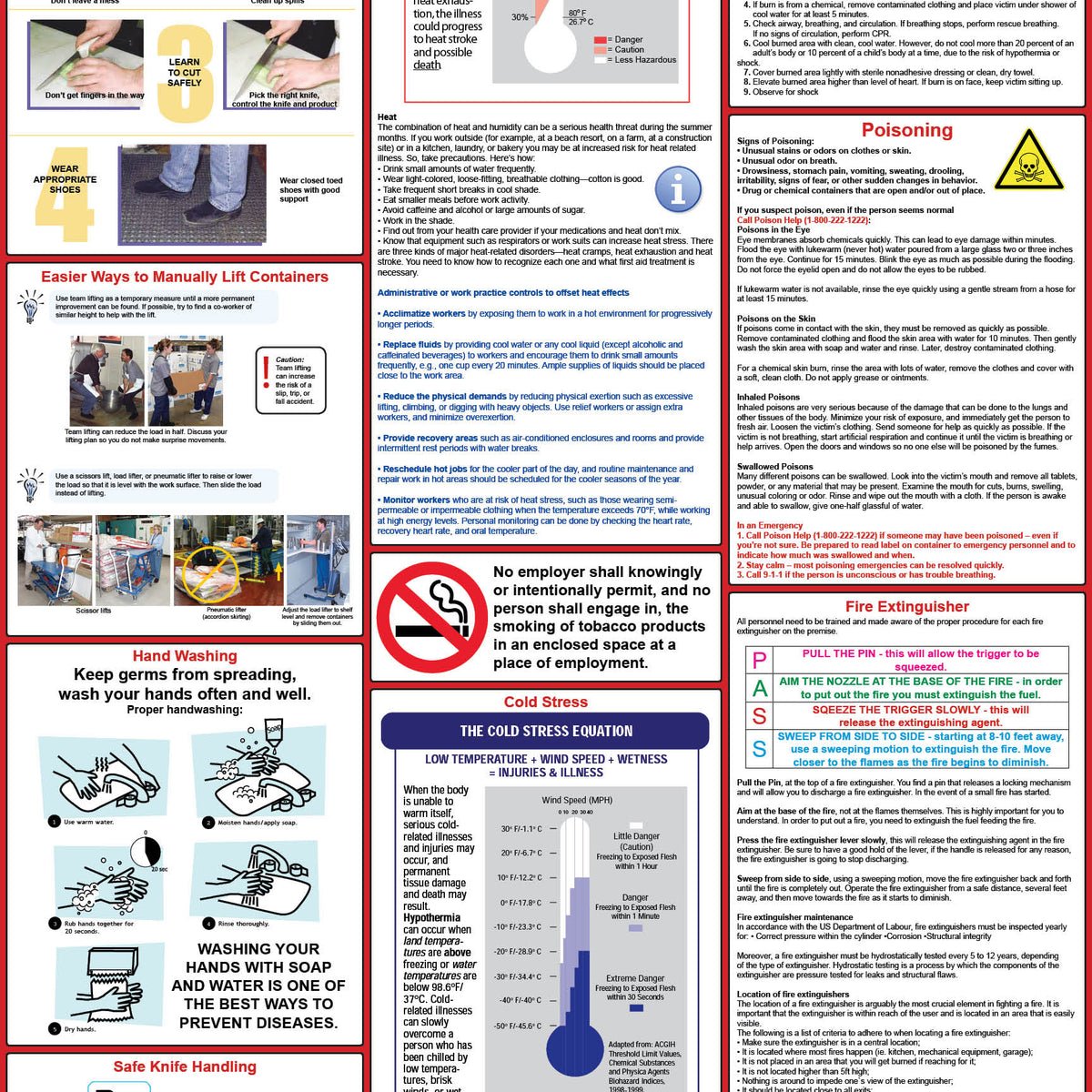 Restaurant Safety Awareness Poster — State and Federal Poster